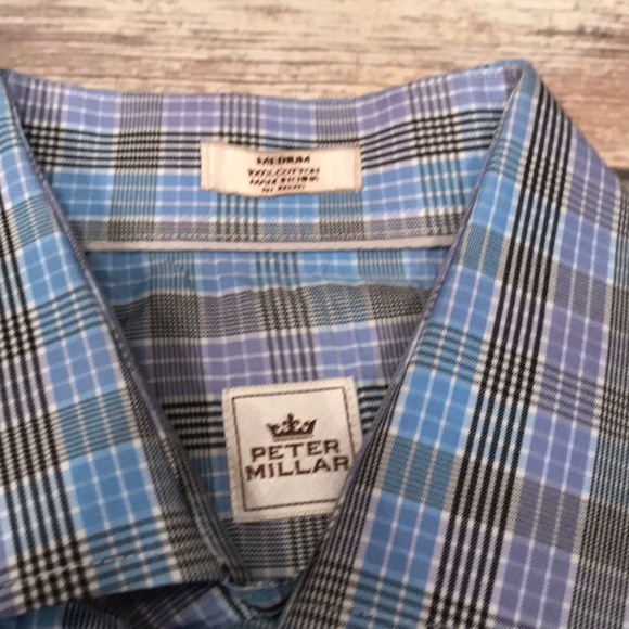 Peter Millar | Shirts | Peter Millar0 Cotton Plaid Button Down Shirtm ...